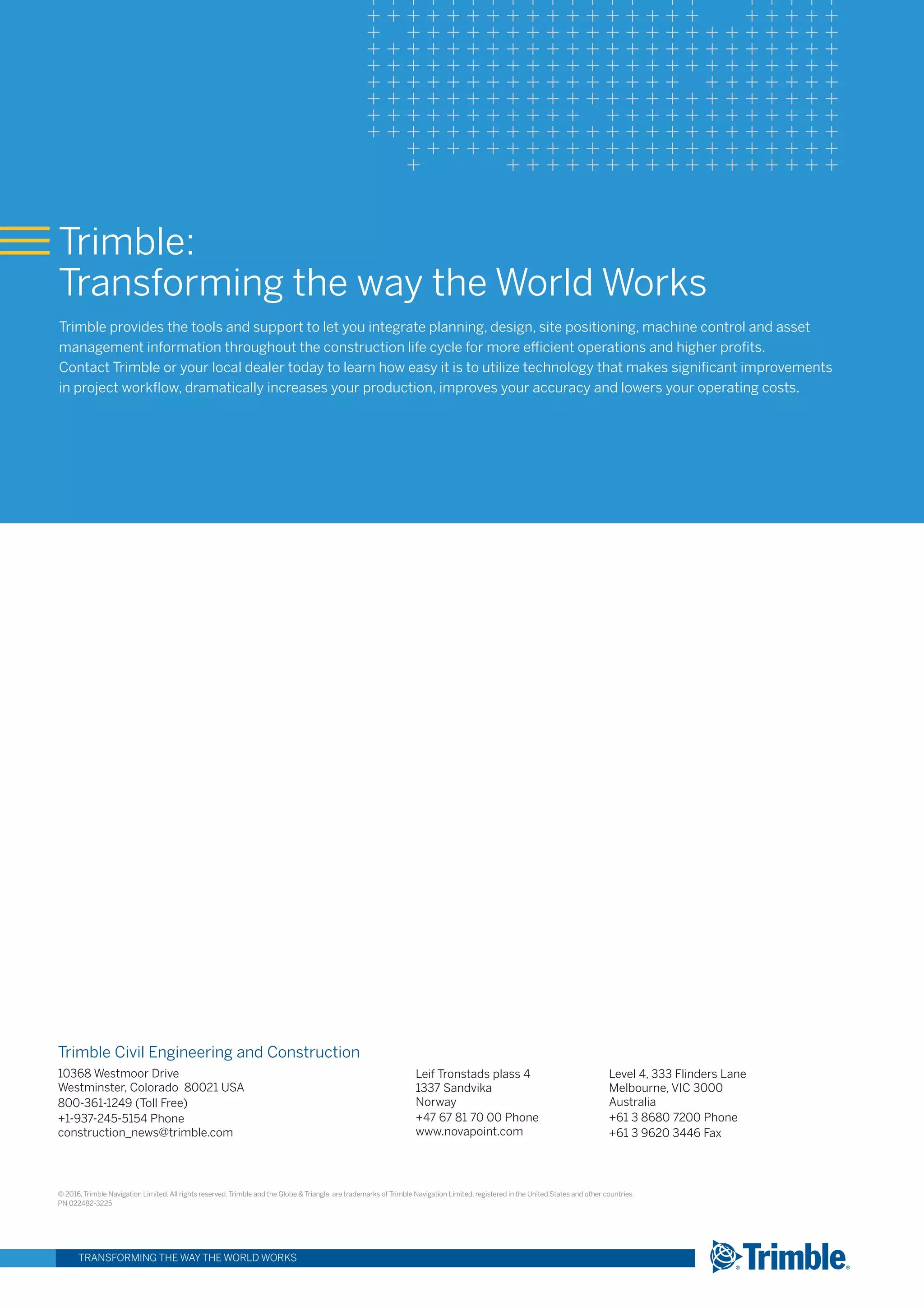 Trimble Civil Engineering Construction | PDF