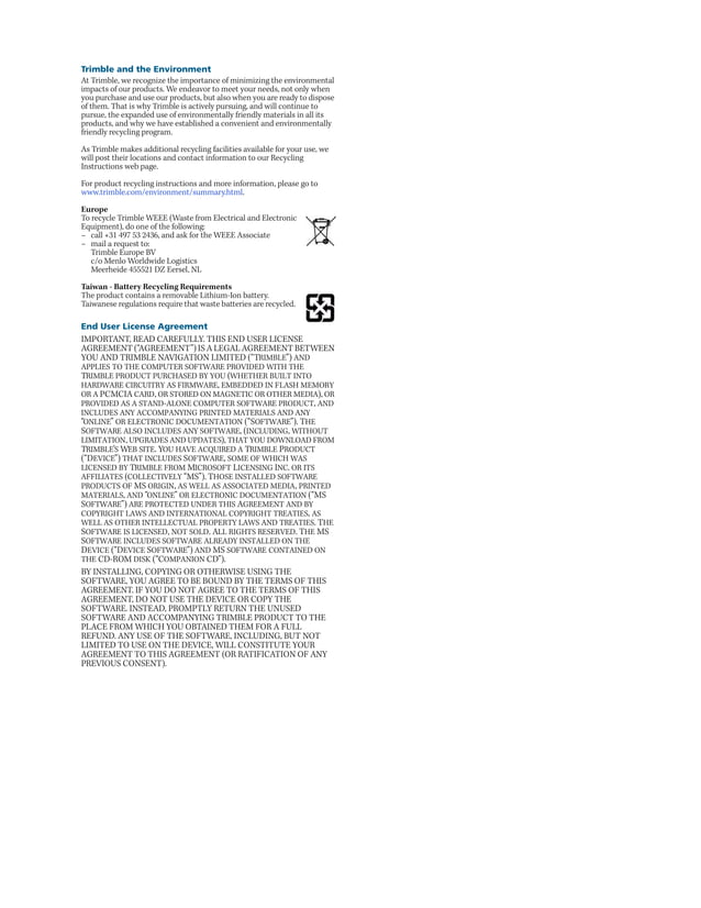 Trimble Pro XT User Guide | PDF