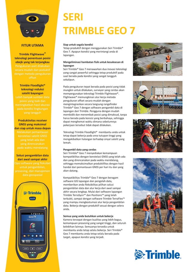 Brosur Trimble Geo 7 : Versi Bahasa | PDF