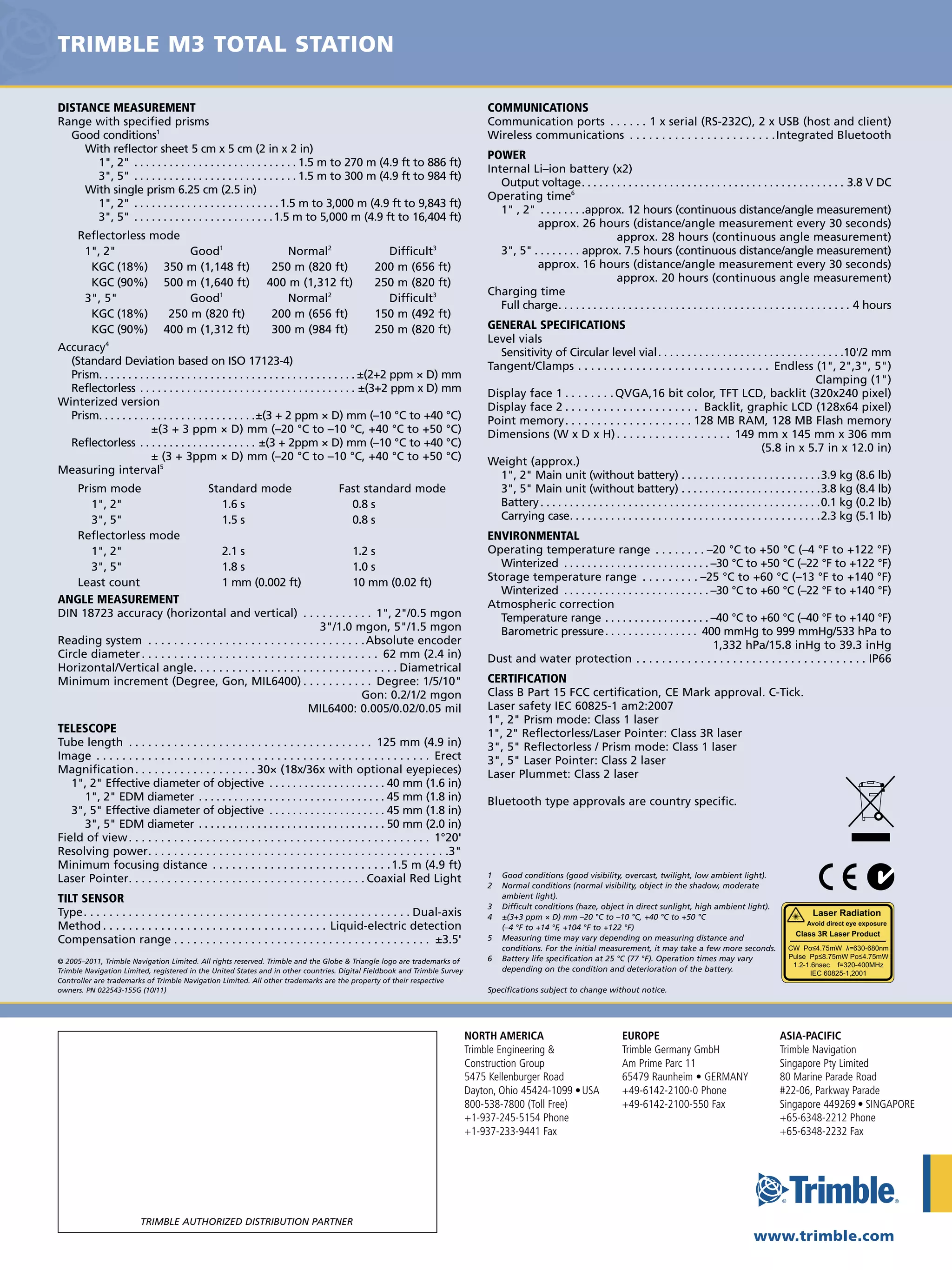 Trimble m3 | PDF