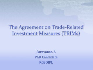 TRIMS Agreement | PPTX