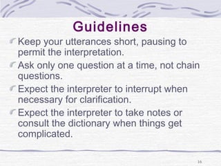 Introduction to interpreting | PPT