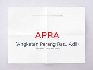 History XII: Separatism and radicalism movement in Indonesia (1) | PPTX