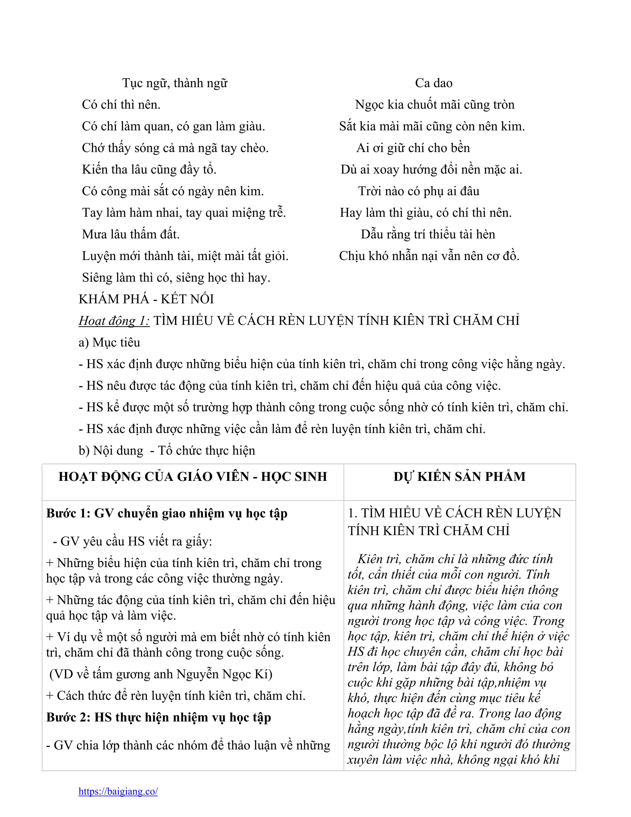 Giáo án Hoạt động trải nghiệm Lớp 7 - Bộ sách Kết nối tri thức với cuộc sống - Chương trình cả ...