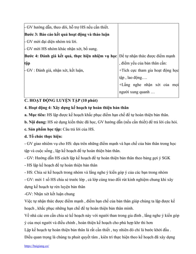 Giáo án Hoạt động trải nghiệm Lớp 7 - Bộ sách Kết nối tri thức với cuộc sống - Chương trình cả ...