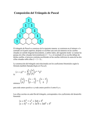 Triángulo de pascal | DOCX