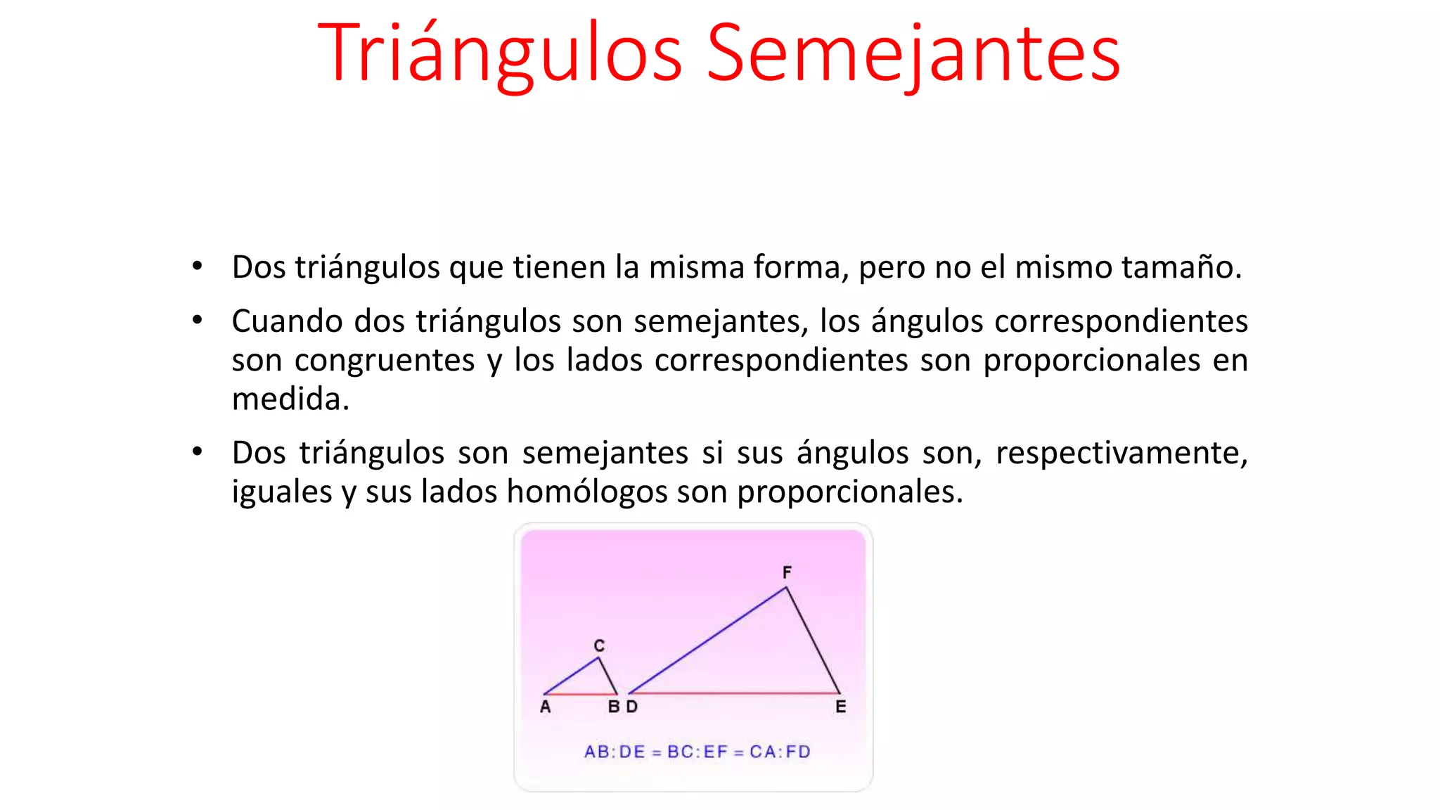 Triángulos semejantes | PPTX