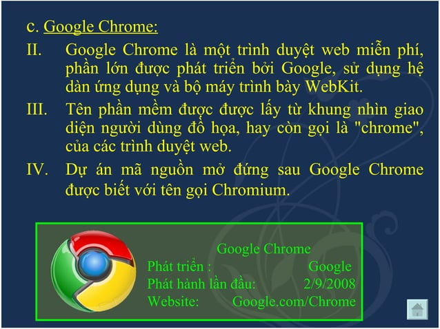 thuyet trình về các công cụTrinh duyet web | PPT