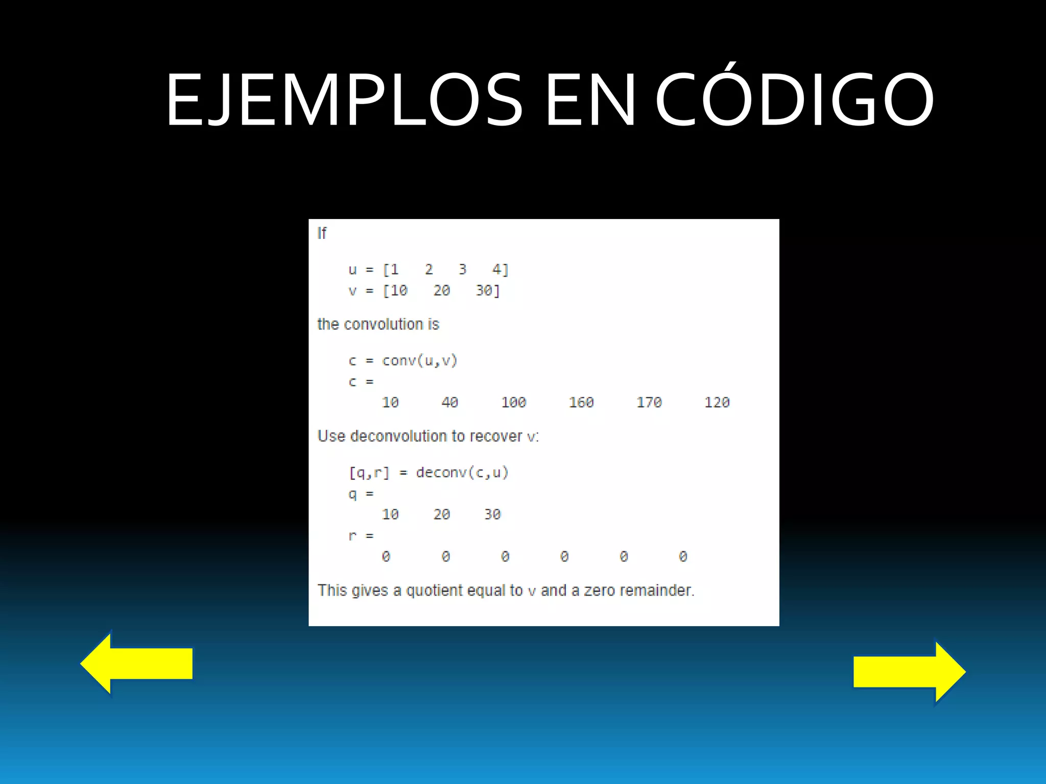 Presentación de comandos en MatLab | PPT
