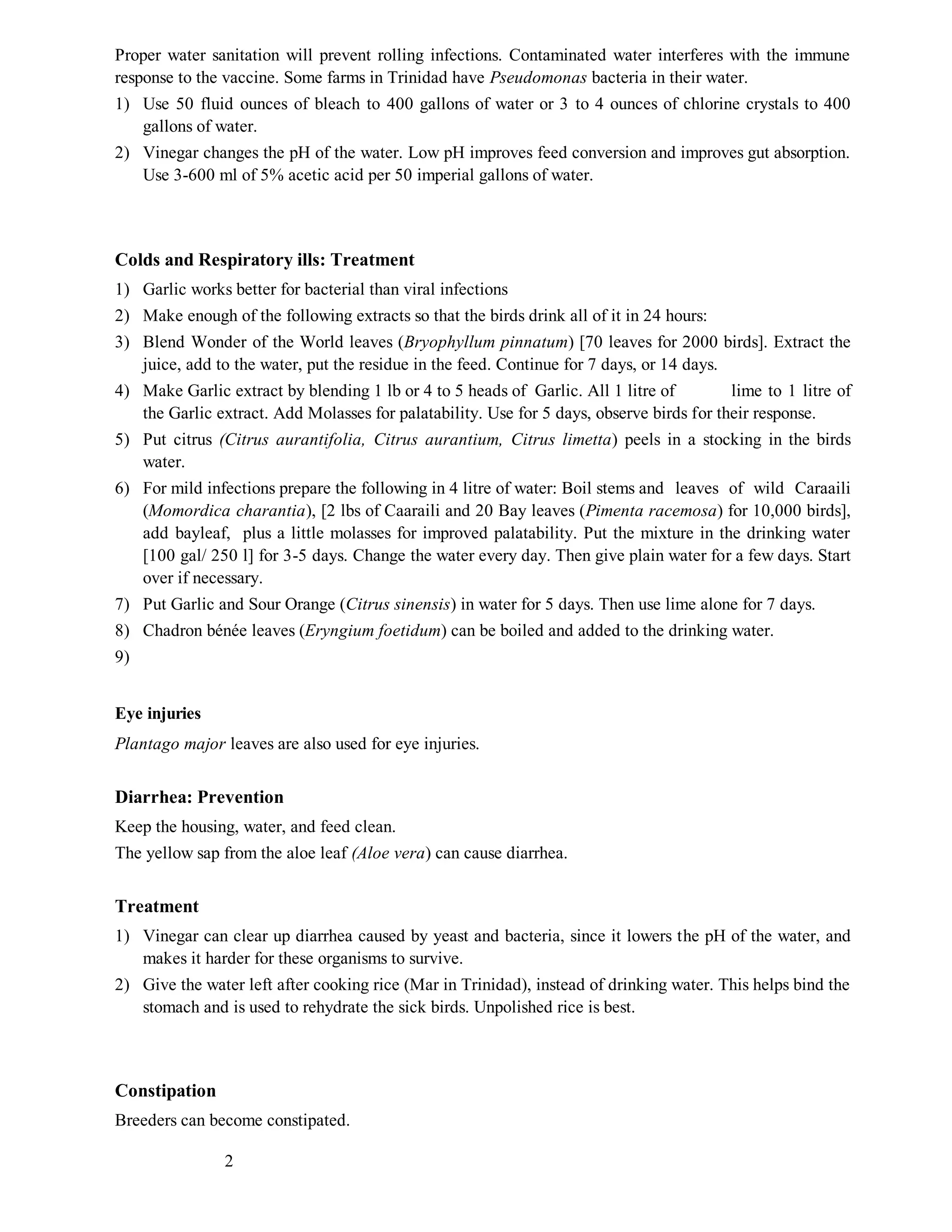 Trinidad poultrybooklet | PDF | Herbs and Supplements | Alternative ...
