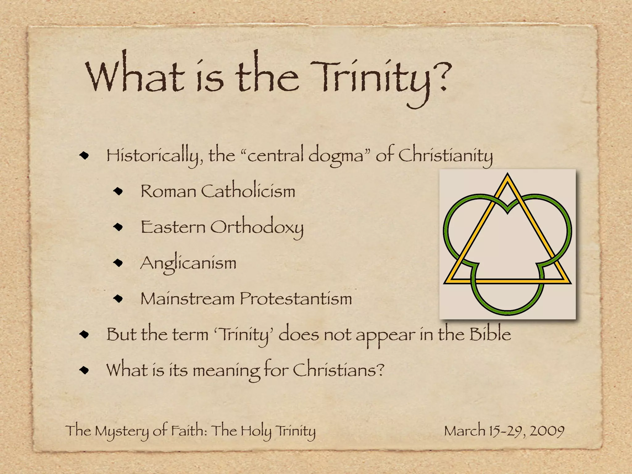 The Mystery of Faith: The Holy Trinity | PDF