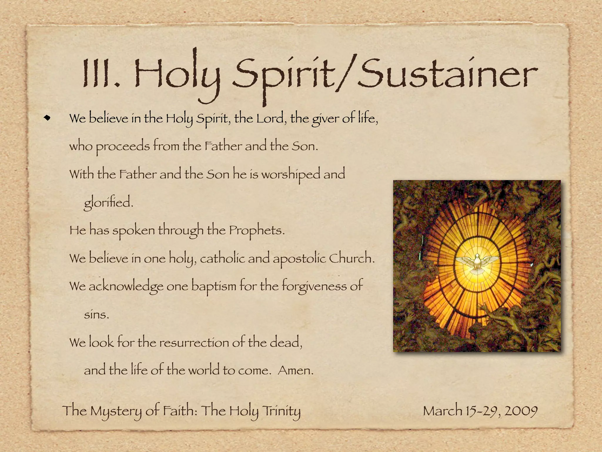 The Mystery of Faith: The Holy Trinity | PDF