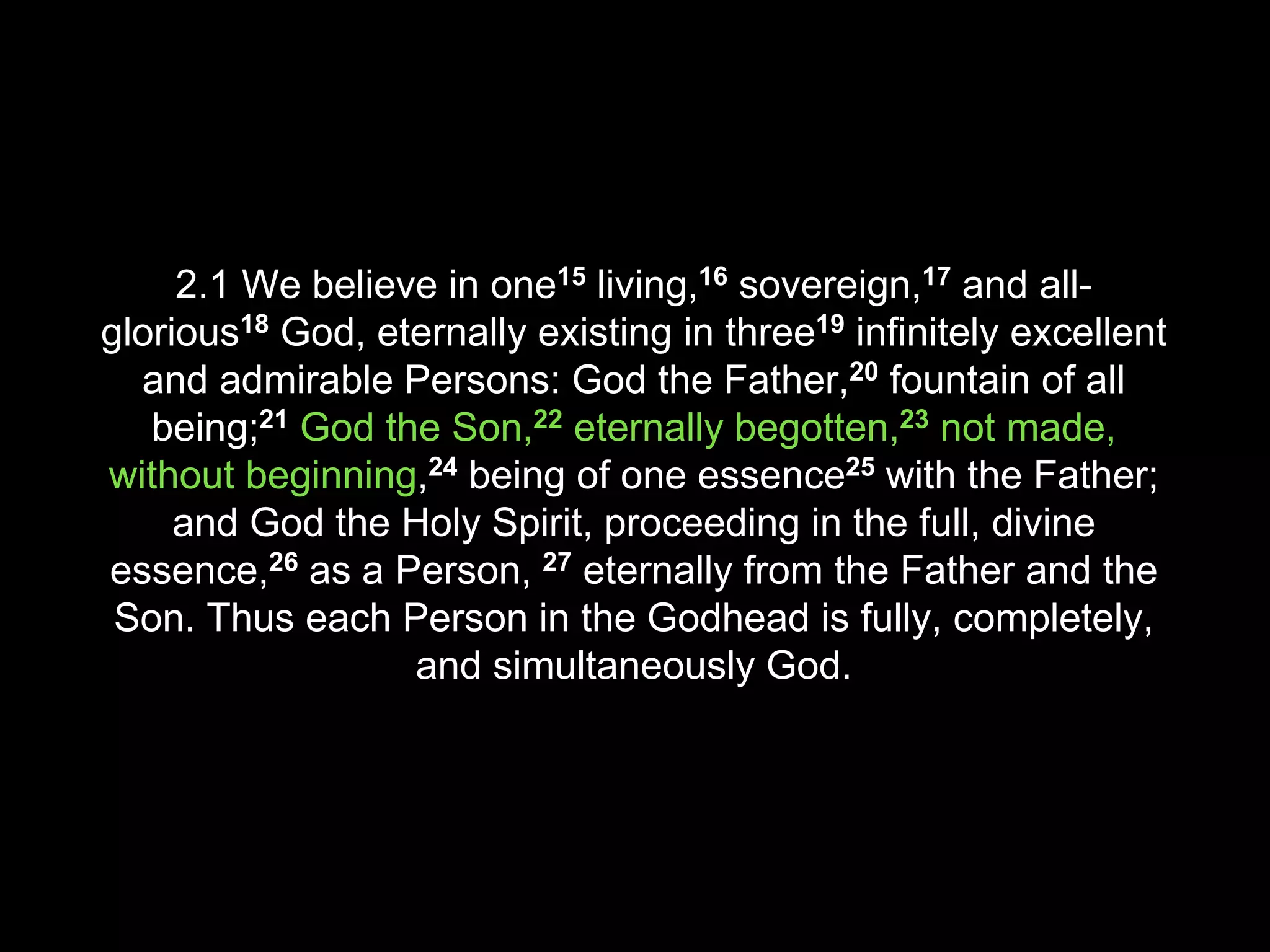The Trinity, One God as Three Persons | PPTX