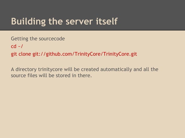 TrinityCore server install guide | PDF