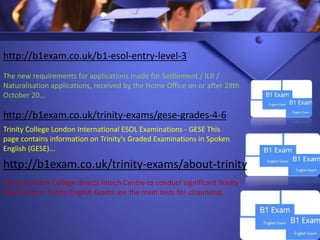 Trinity english exams | PPTX
