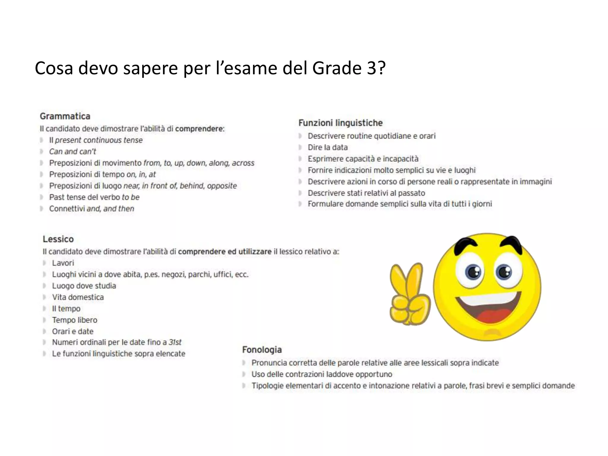 Trinity Gese Grade 3 - Istruzioni | PPTX