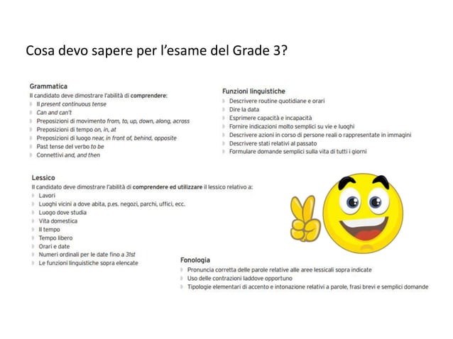 Trinity Gese Grade 3 - Istruzioni | PPTX