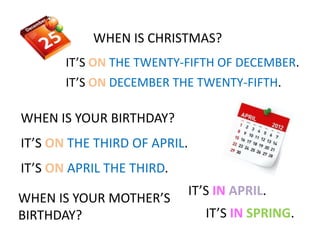 Gese Grade 3 - Dates / Weather | PPTX