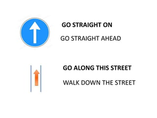 Trinity grade3 - Directions / Present Continuous | PPTX