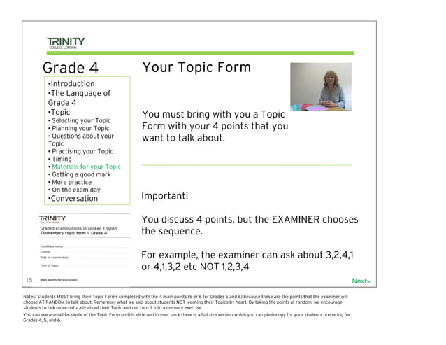 Trinitygrade4example explanation | PDF | Educational Assessment | Education