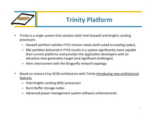 Update on Trinity System Procurement and Plans | PDF | Operating ...