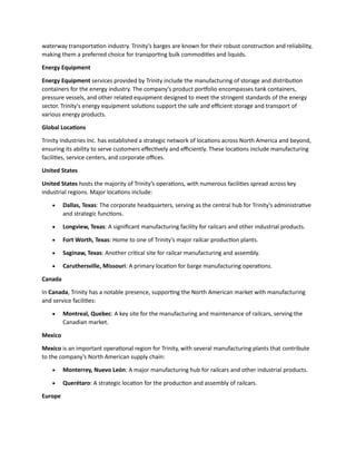 Trinity Industries Inc.: Comprehensive Profile and Global Locations | PDF
