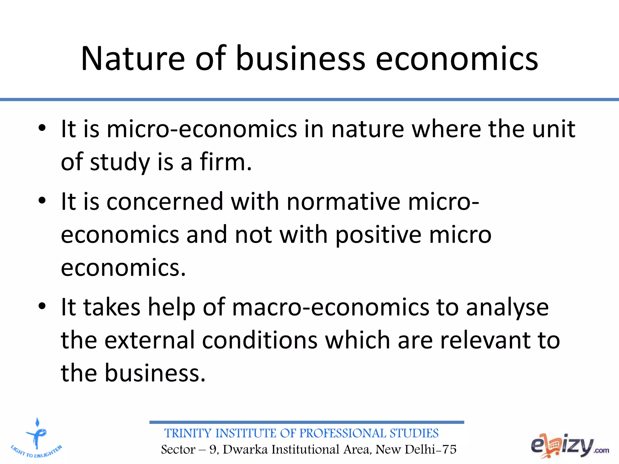 Business Economics- An Introduction | PPT