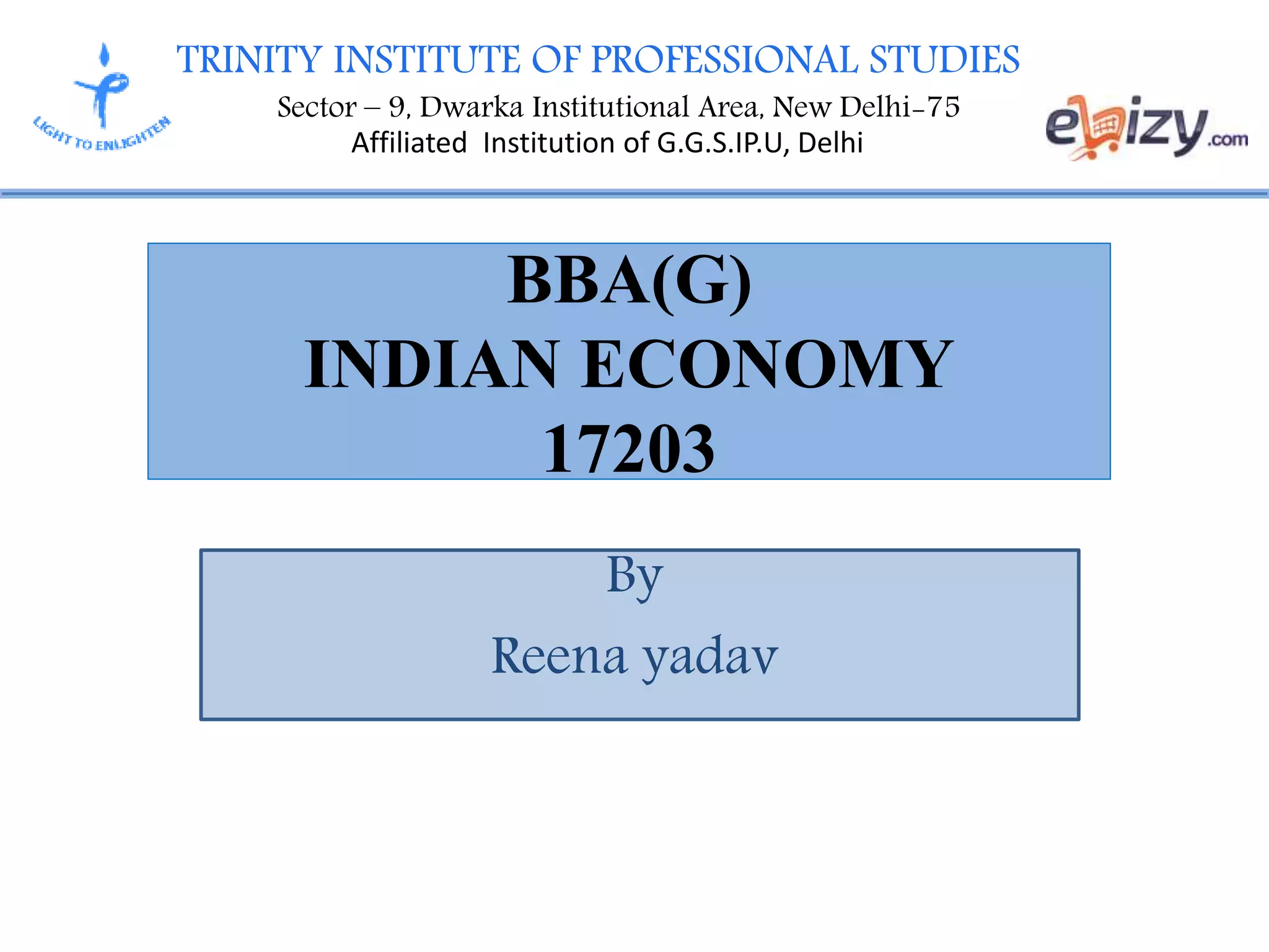 INDIAN ECONOMY | PPTX