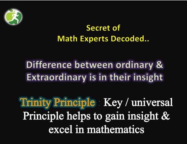 VJ's Trinity Principle - Key to master math | PPT
