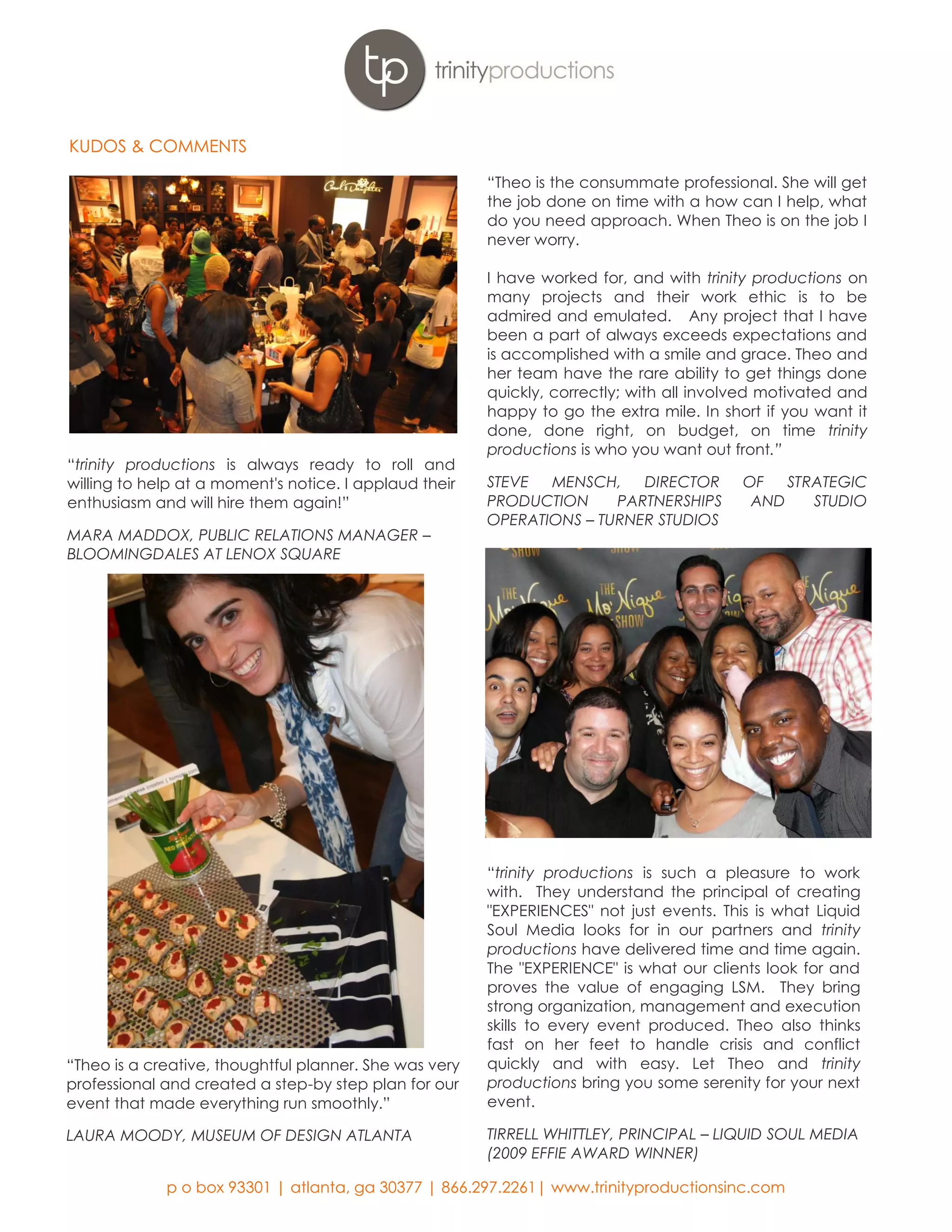 trinity productions | PDF