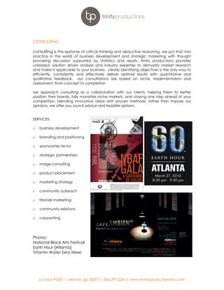 trinity productions | PDF