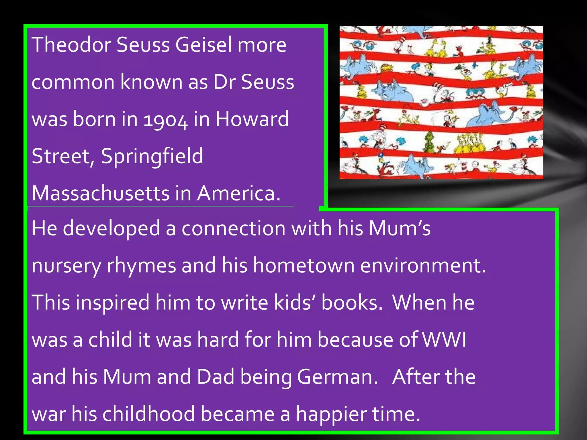 Trinity's Dr Seuss Slide Show | PPT