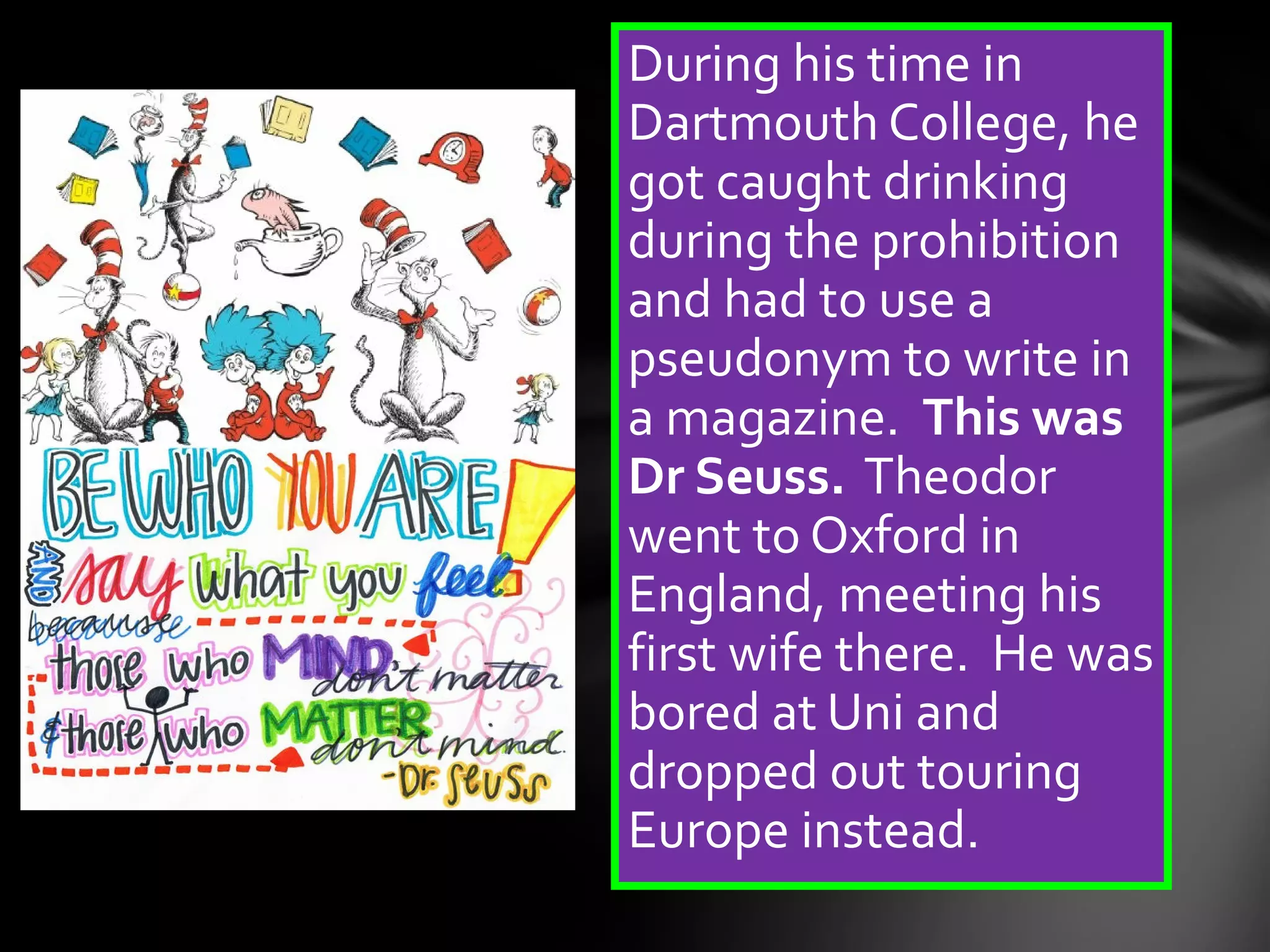 Trinity's Dr Seuss Slide Show | PPT