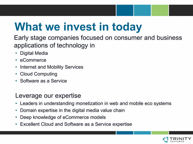 Trinity Ventures Overview | PPT