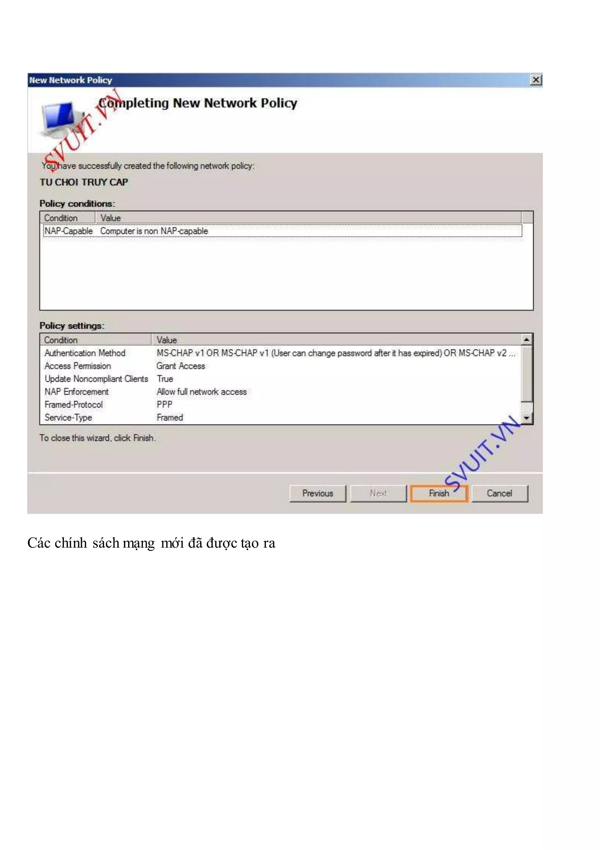 Triển khai nps network policy server trên windows server 2008 | DOCX