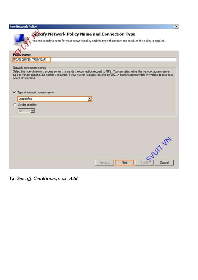 Triển khai nps network policy server trên windows server 2008 | DOCX