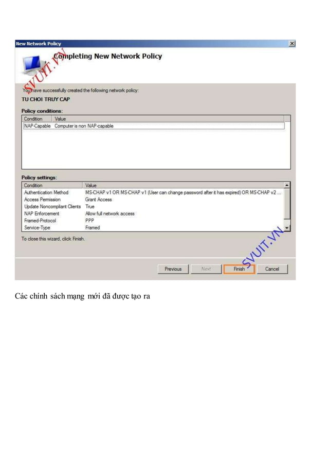 Triển khai nps network policy server trên windows server 2008 | DOCX