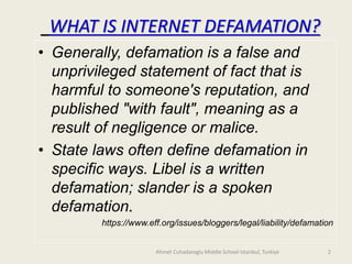 Slander And Libel Definition