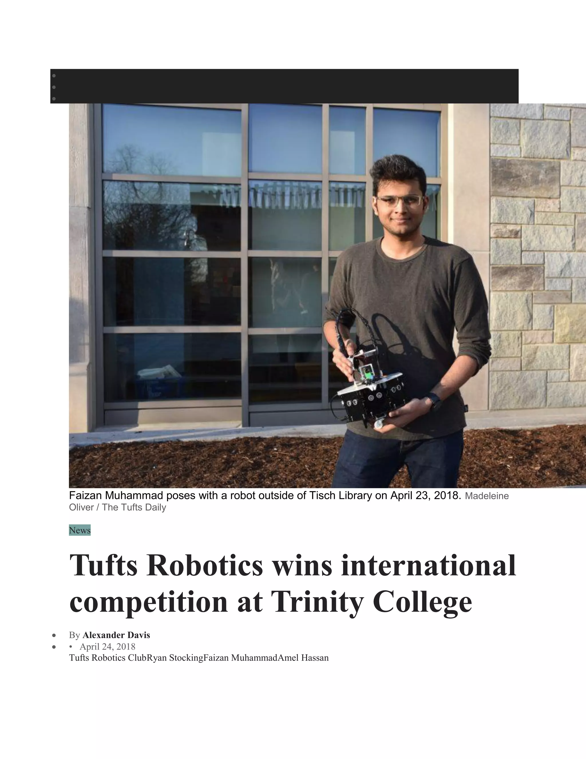 TRINITY COLLEGE ROBOTIC COMPETITION | PDF | College Sports | Sports