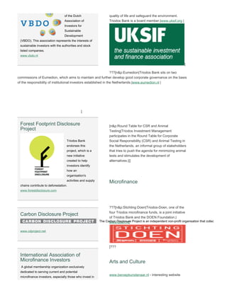 Triodos bank's networks and partners | PDF