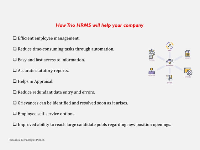 Trio HRMS - Triocodes Technologies | PPT