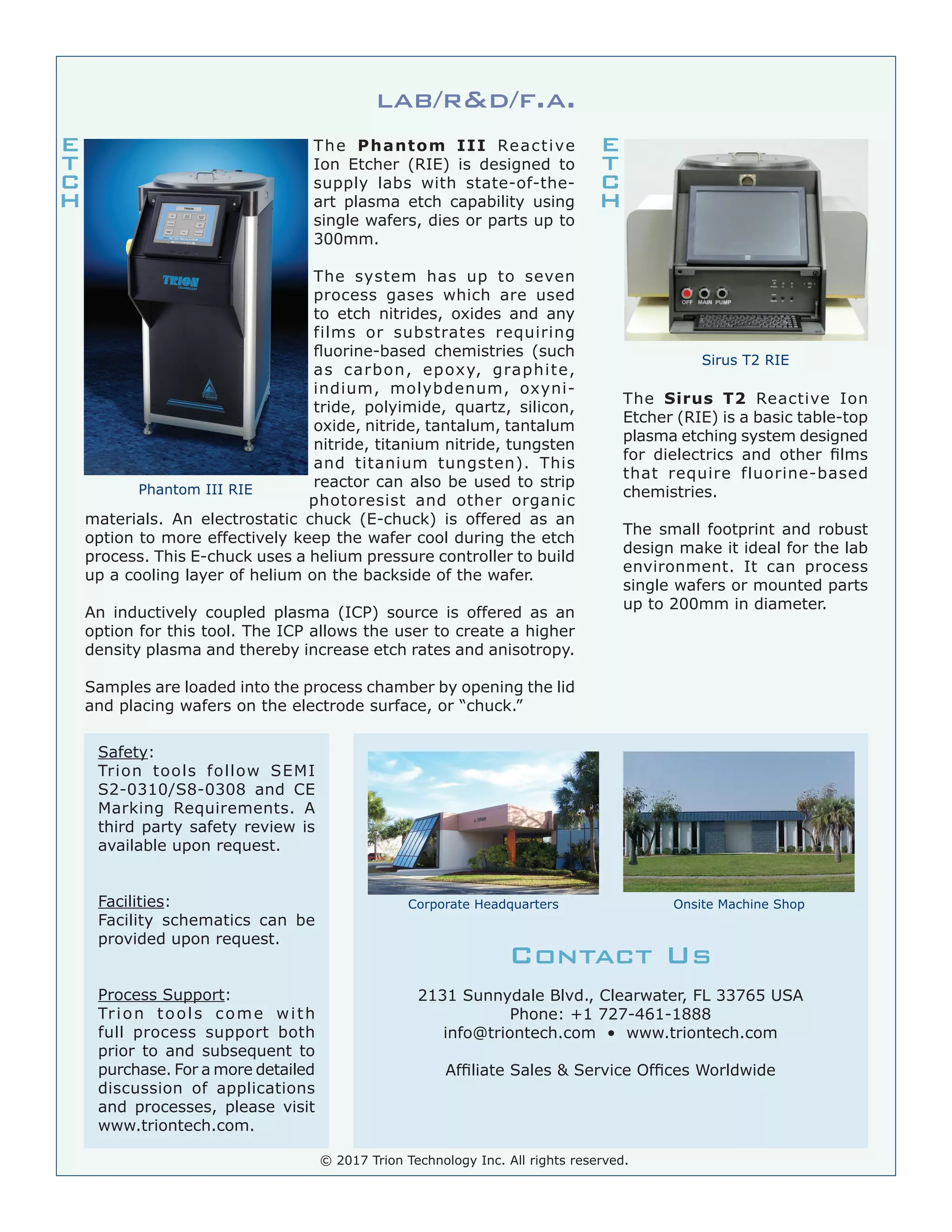 Trion English Brochure | PDF