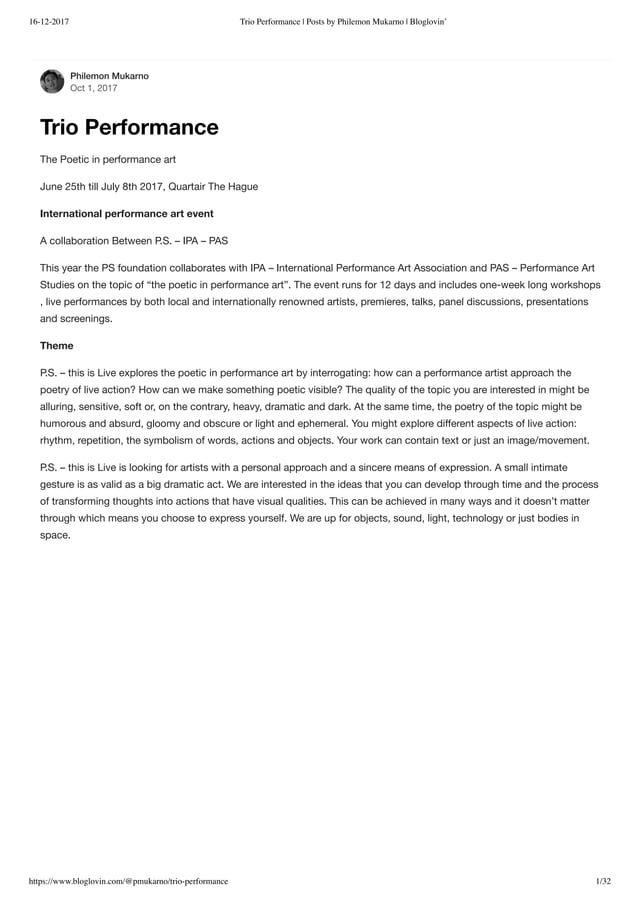 Trio performance | PDF