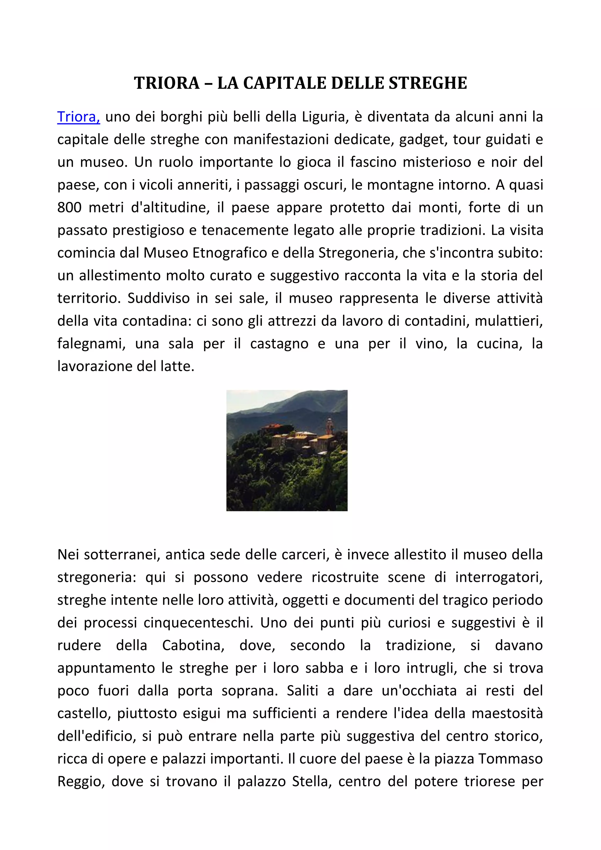 Triora – la capitale delle streghe | PDF