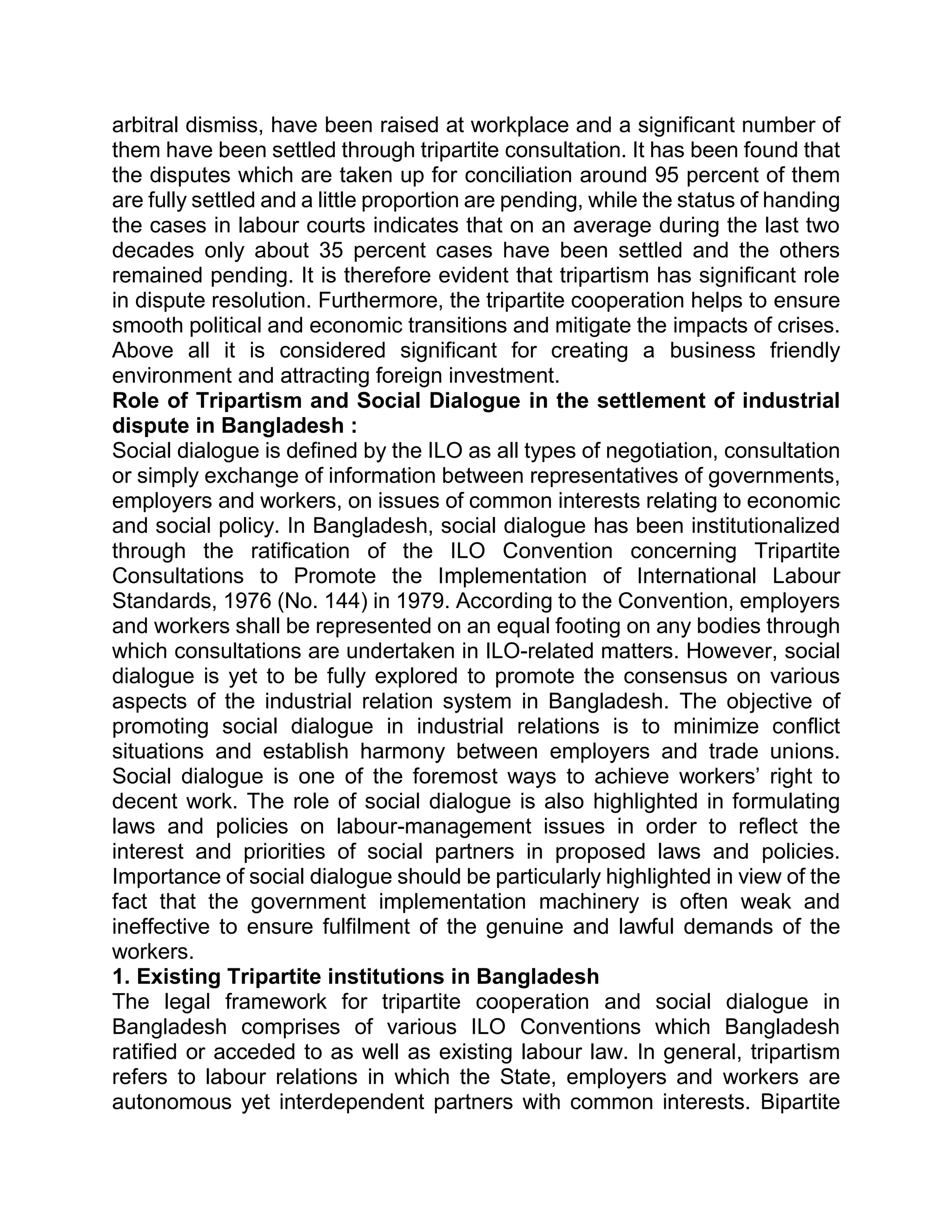 Tripartism and social dialogue | PDF