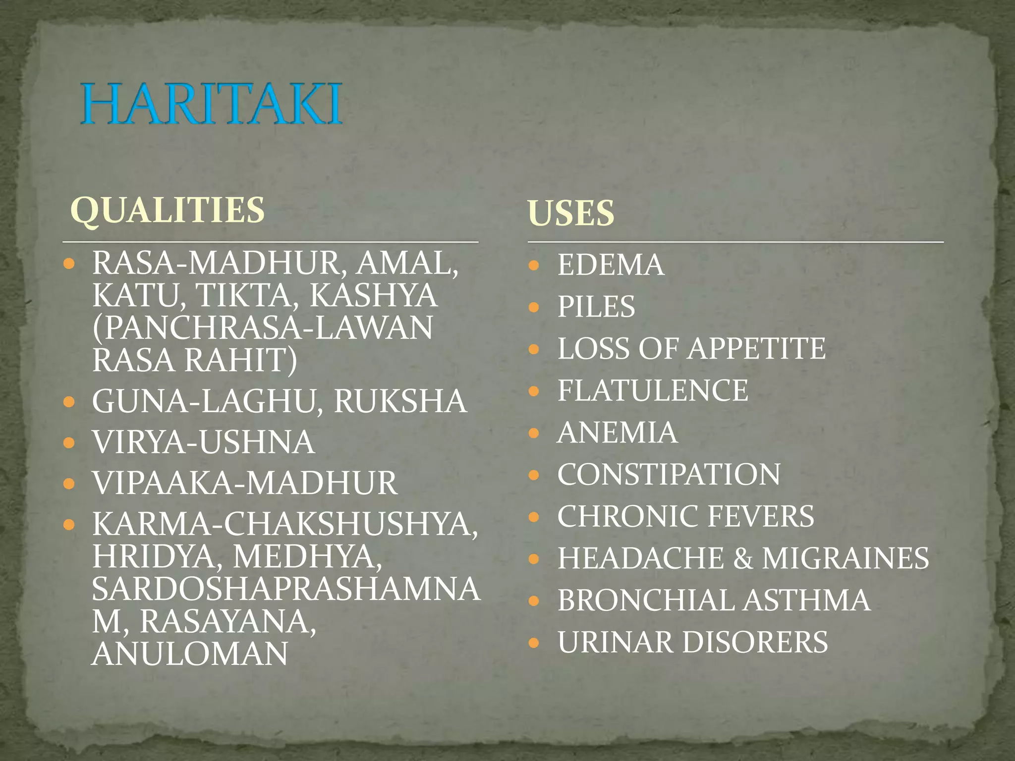 Triphala - An Important Rasayana | PPTX