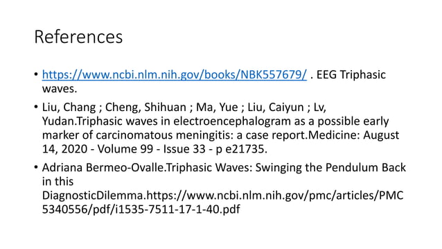 Triphasic waves in EEG | PPTX | Thyroid Disorders | Endocrine and ...