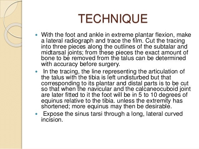 Triple arthrodesis seminar by Dr Chirag Patel