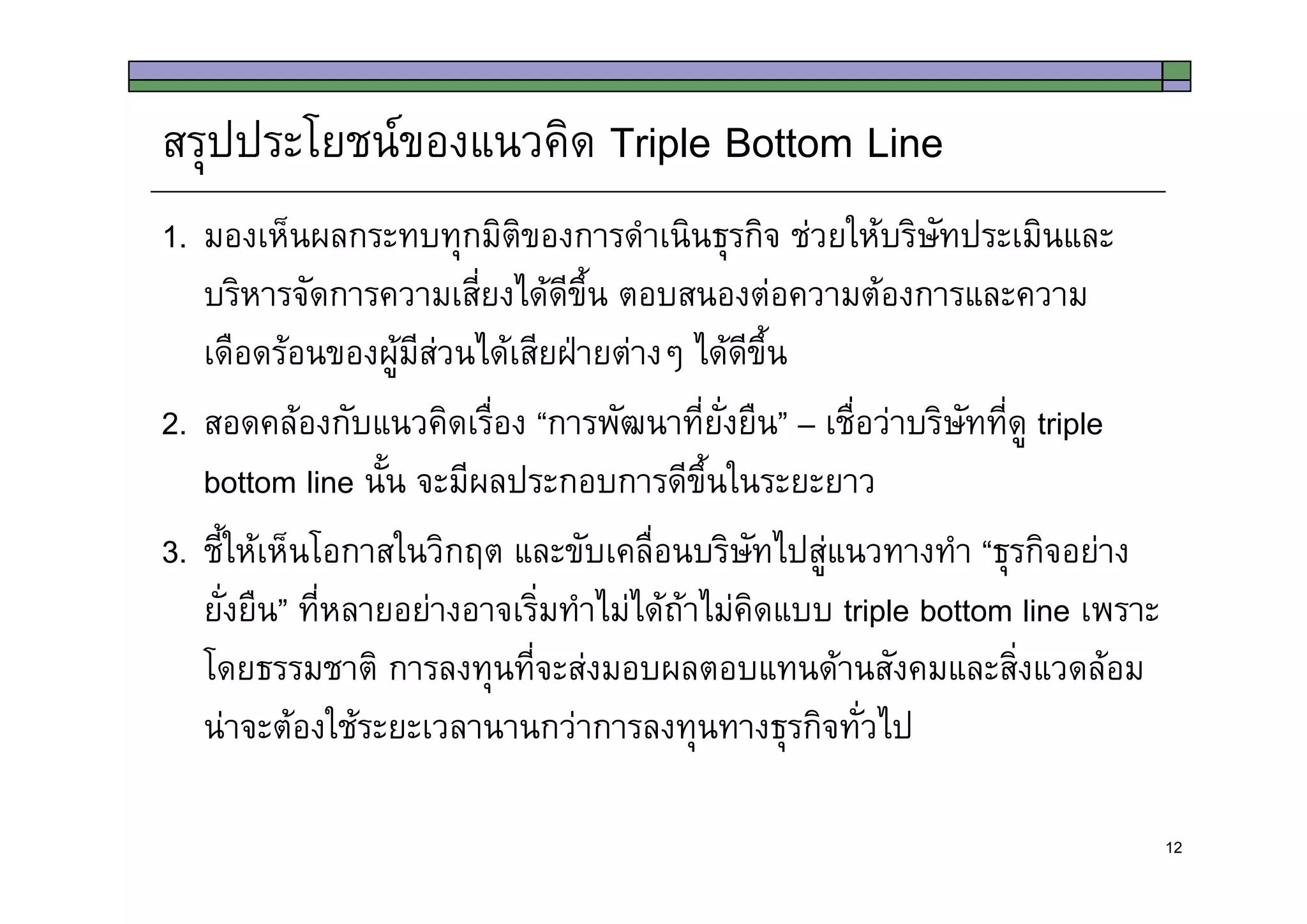 Triple Bottom Line | PDF
