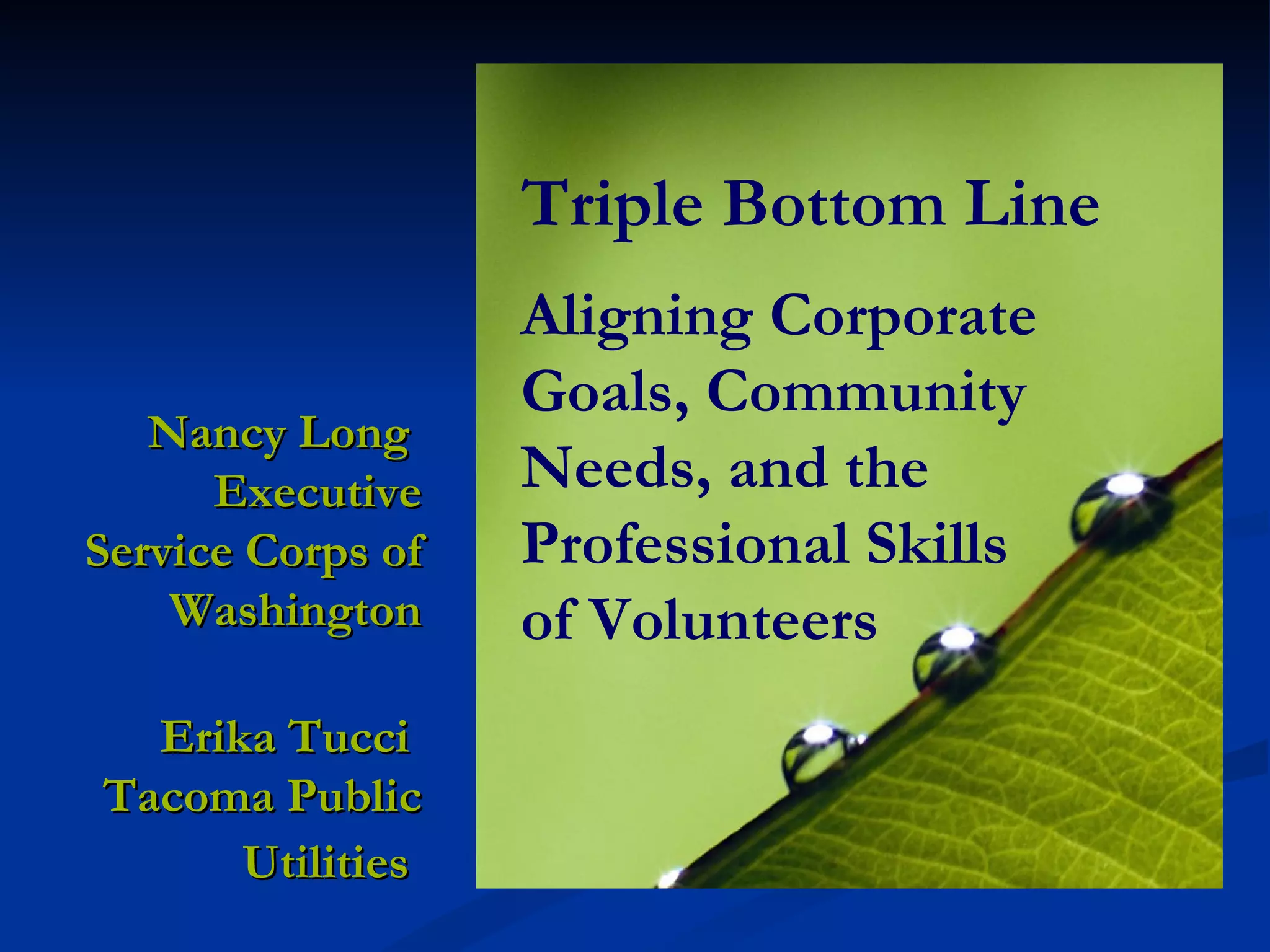 Triple Bottom Line | PPT